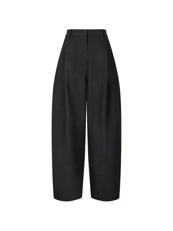 STUDIO TOMBOY Pintuck Tailored Trousers - Black