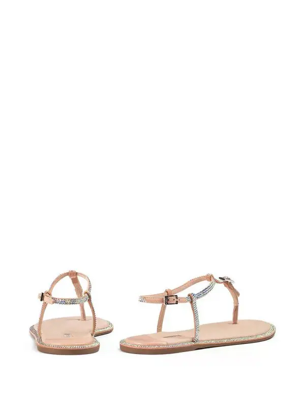 LE SILLA Sahara Rhinestone Embellished T-strap Sandals