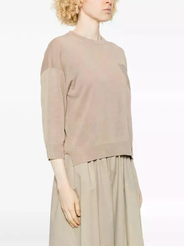 Peserico Embellished Round Neck Sweater
