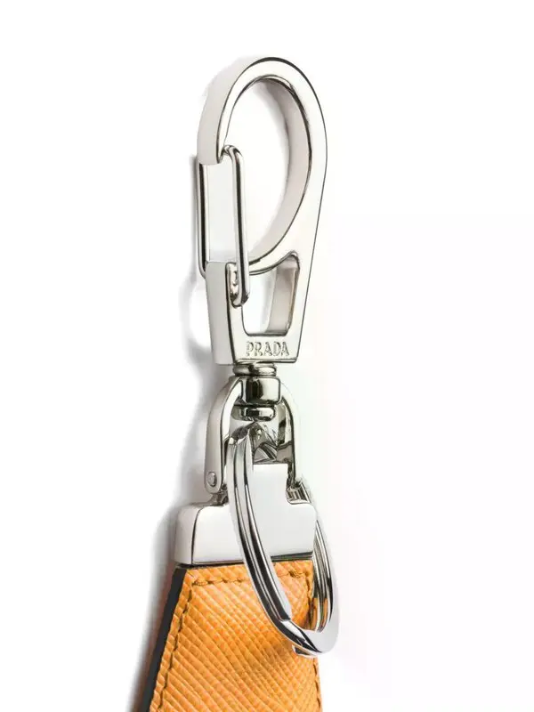 Prada Saffiano Leather Tie Keychain