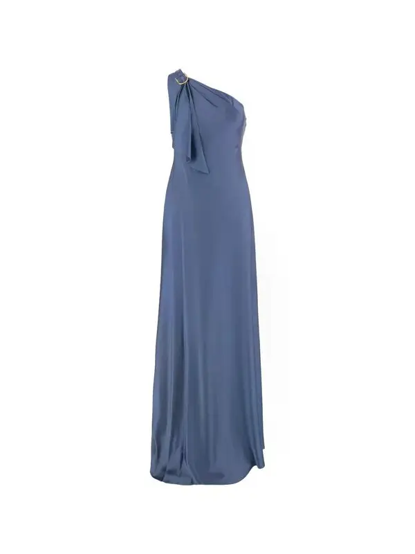Ralph Lauren Charmeuse One-shoulder Maxi Dress