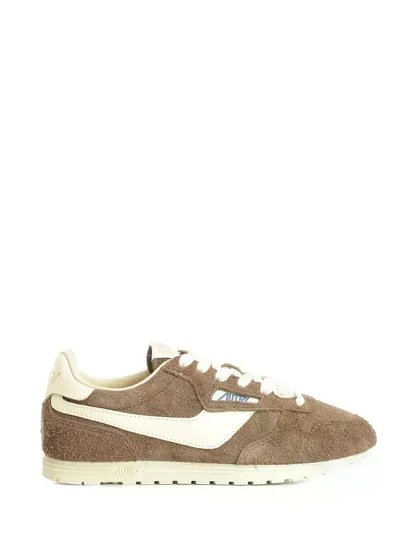 AUTRY Suede Logo-patch Sneakers - Brown