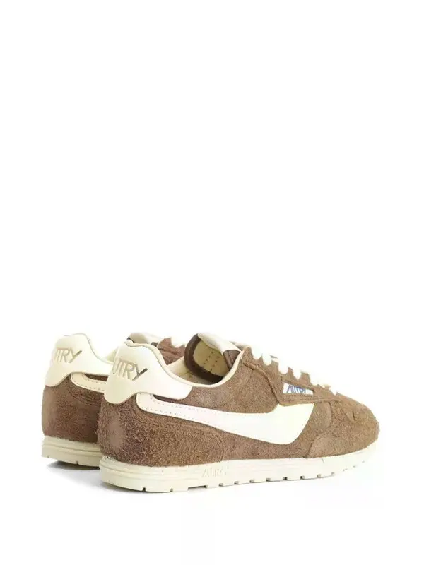 AUTRY Suede Logo-patch Sneakers - Brown