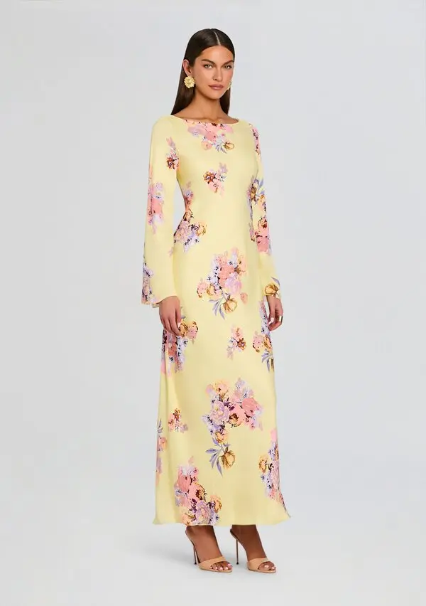Hemant & Nandita Kysha Long Bias Dress