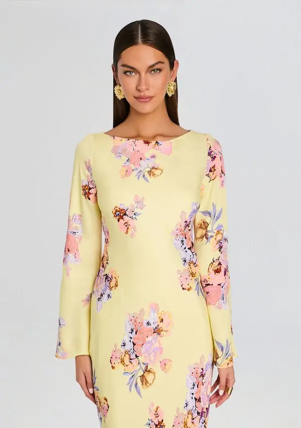 Hemant & Nandita Kysha Long Bias Dress