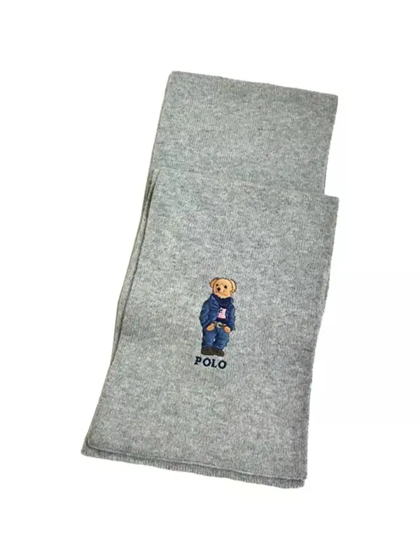 Polo Ralph Lauren Bear-logo Scarf - Grey