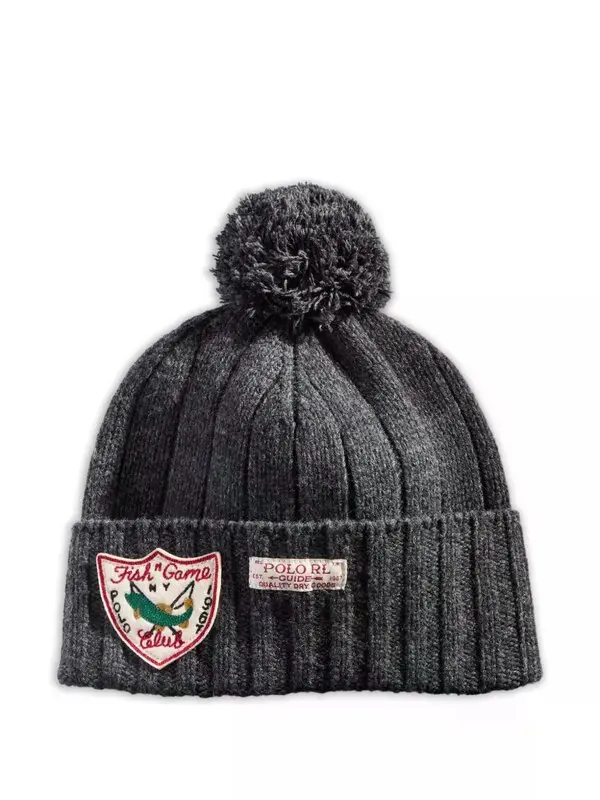Polo Ralph Lauren Expedition Ribbed Pom-pom Beanie - Grey