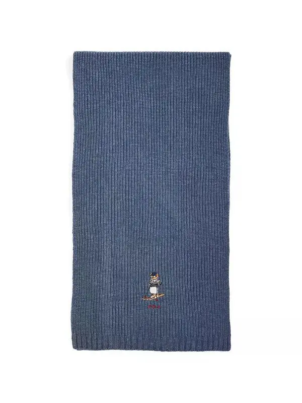 Polo Ralph Lauren Ribbed Polo Bear Scarf - Blue