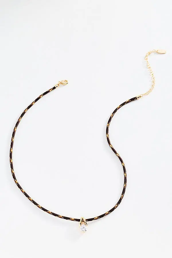 Anthropologie Color Cord Necklace - Brown