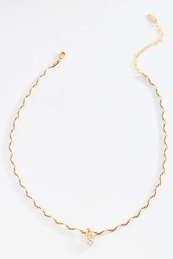 Anthropologie Color Cord Necklace - Cream