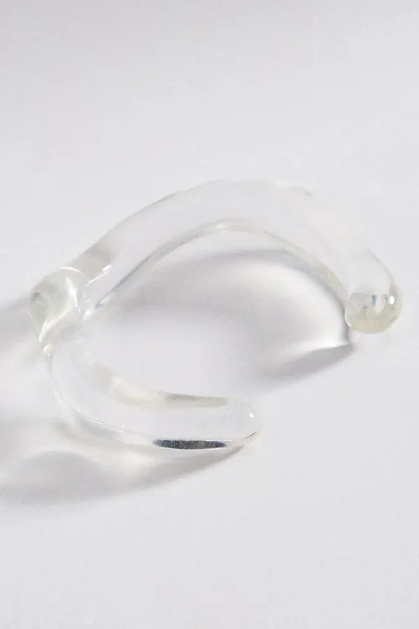 Anthropologie Resin Bangle Bracelet - Clear