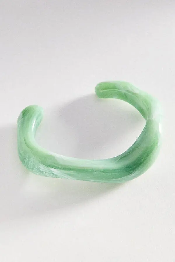 Anthropologie Resin Bangle Bracelet - Green