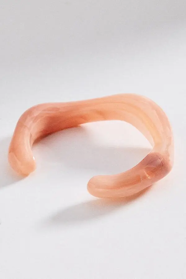 Anthropologie Resin Bangle Bracelet - Pink