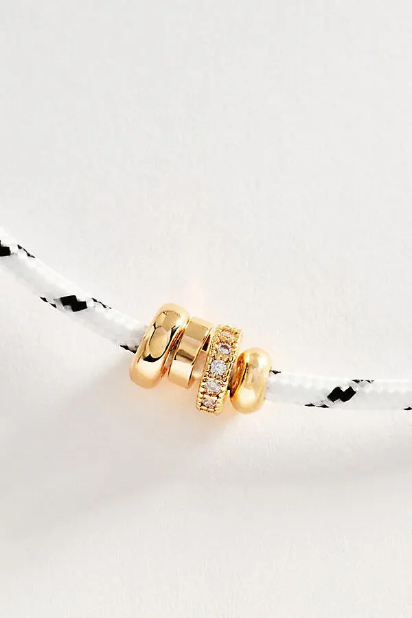 Anthropologie Corded Magnetic Crystal Beaded Necklace