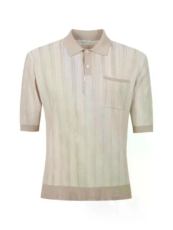 BALLANTYNE Pocket Ribbed Polo Shirt
