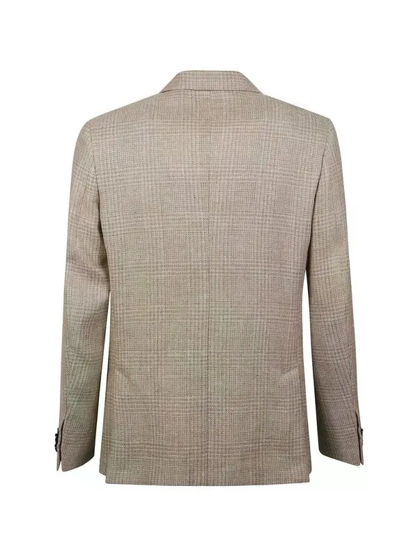Zegna Check Wool Jacket - Neutrals