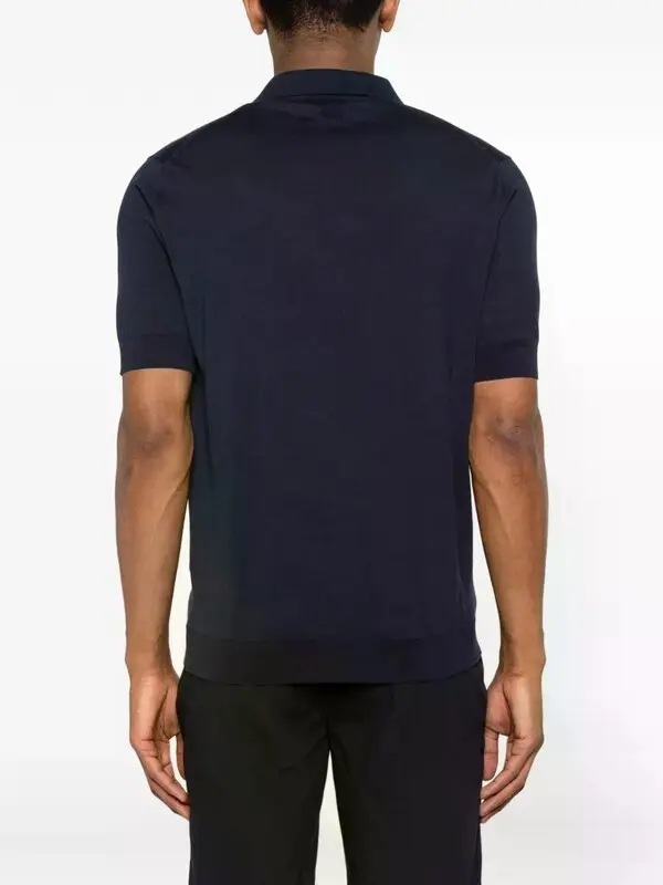 LARDINI Open Collar T-shirt