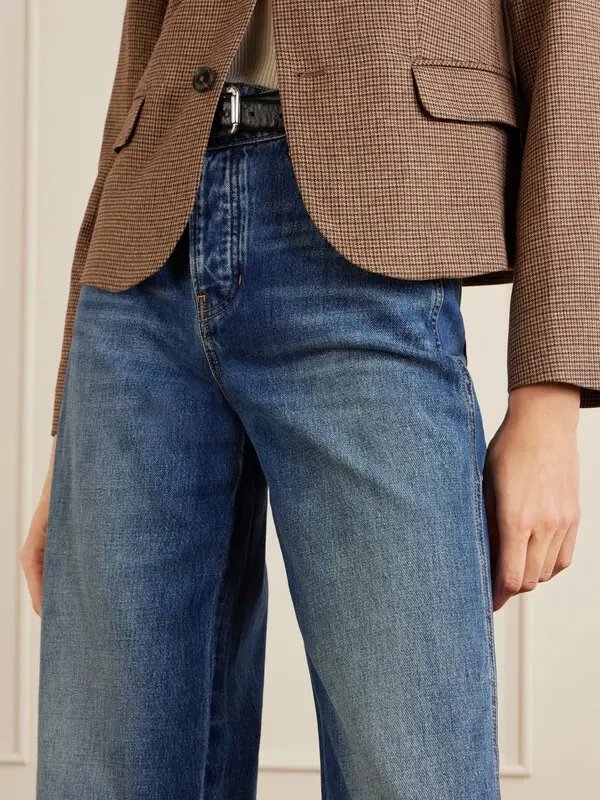 Veronica Beard Taylor High-rise Wide-leg Jeans