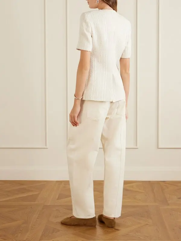 Veronica Beard Bodie Cotton-blend Jacket - Neutrals