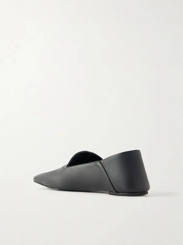 ST. AGNI Leather Loafers - Black