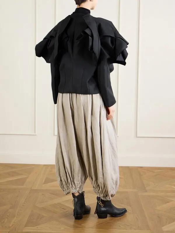 Comme Des Garçons Ruffled Gabardine Jacket