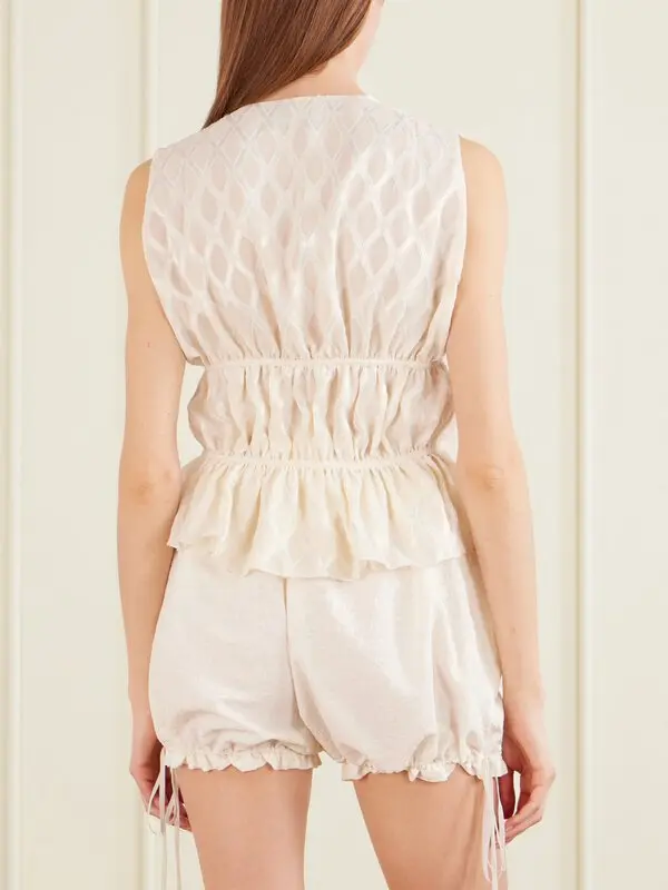PAULINE DUJANCOURT Diamond Chiffon Top