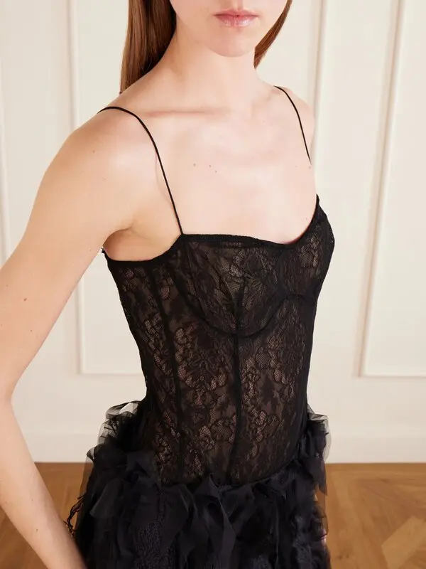 PAULINE DUJANCOURT Seagull Lace Bodysuit
