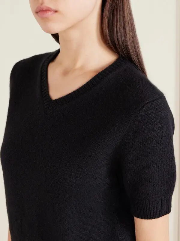 Khaite Jas Cashmere Sweater - Black