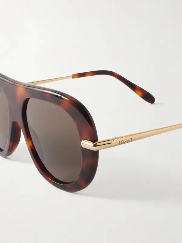 Loewe Slim Aviator Sunglasses - Tortoiseshell