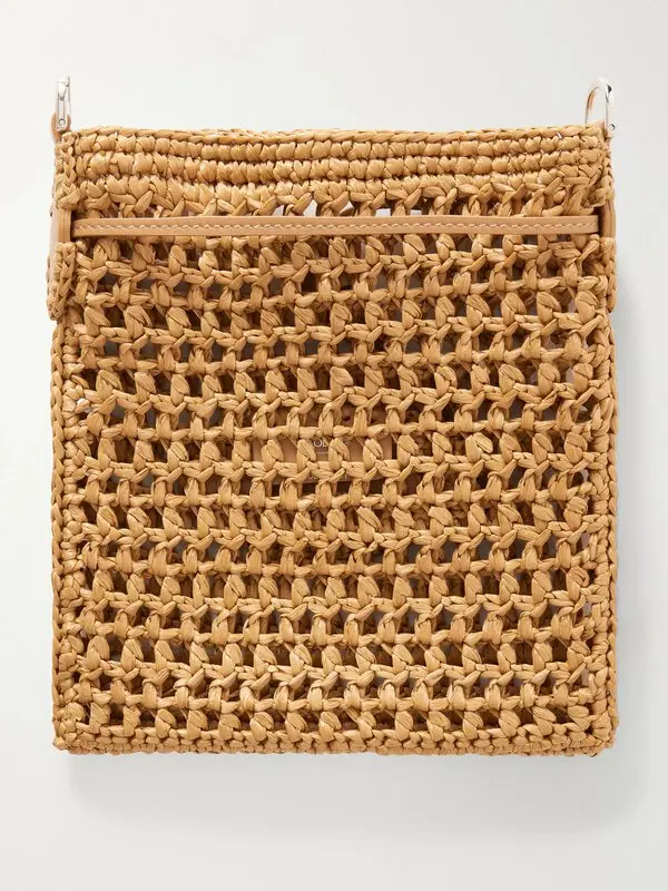 TOD'S Ebl Mini Woven Raffia Bucket Bag - Brown