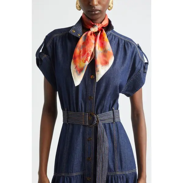 Zimmermann Tie Dye Silk Square Scarf