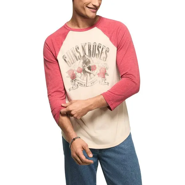 Lucky Brand Guns N' Rose Graphic Baseball T-shirt