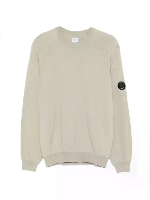 C.P. COMPANY Crewneck Sweater With Pocket - Grey