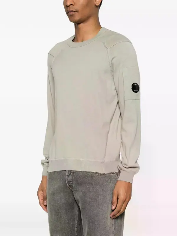 C.P. COMPANY Crewneck Sweater With Pocket - Grey