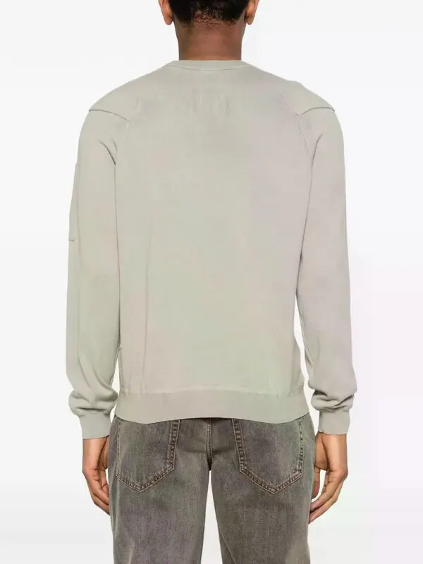 C.P. COMPANY Crewneck Sweater With Pocket - Grey