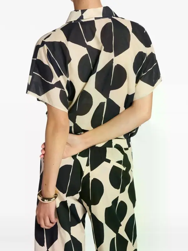 ELENA MIRÒ Printed Cotton Muslin Shirt