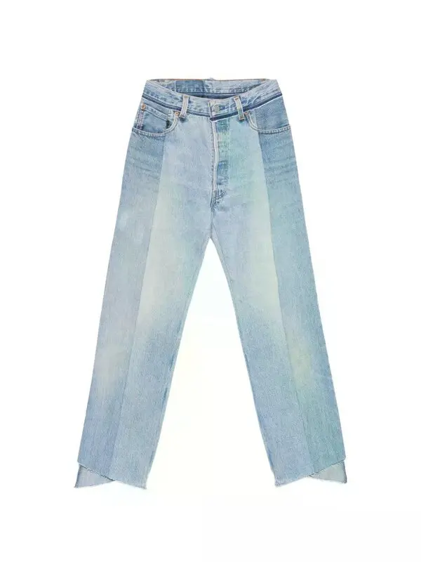 Vetements Paneled Raw-edge Jeans
