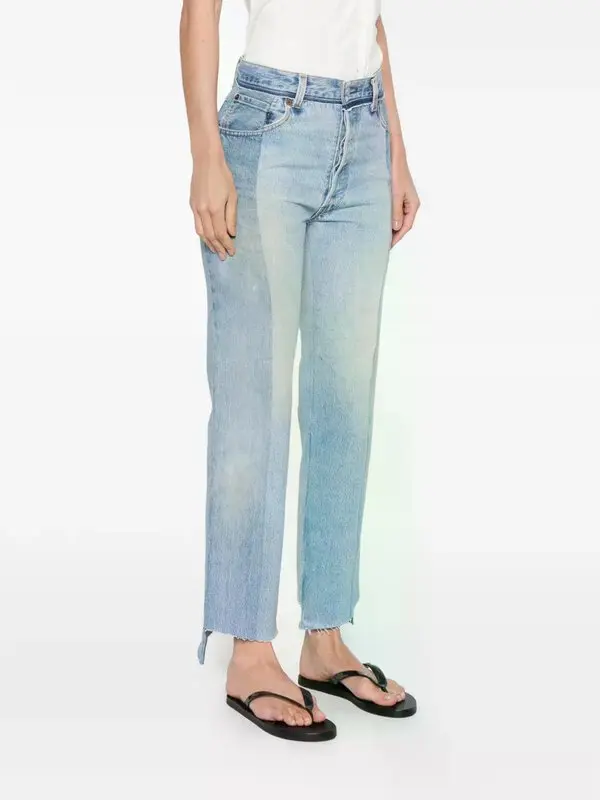 Vetements Paneled Raw-edge Jeans