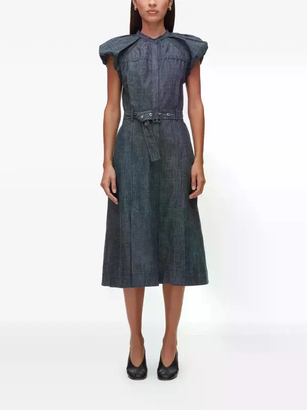 3.1 Phillip Lim Puff-sleeve Belted Midi Dress