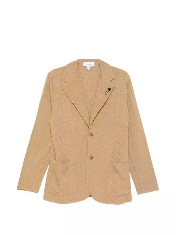 LARDINI Flower-detail Blazer - Neutrals