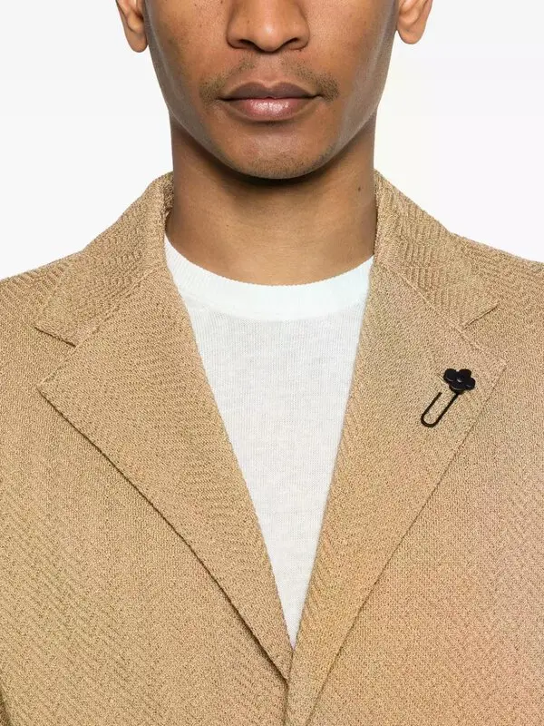LARDINI Flower-detail Blazer - Neutrals