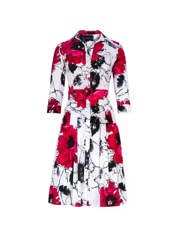 Samantha Sung Audrey Floral-print Midi Dress - White