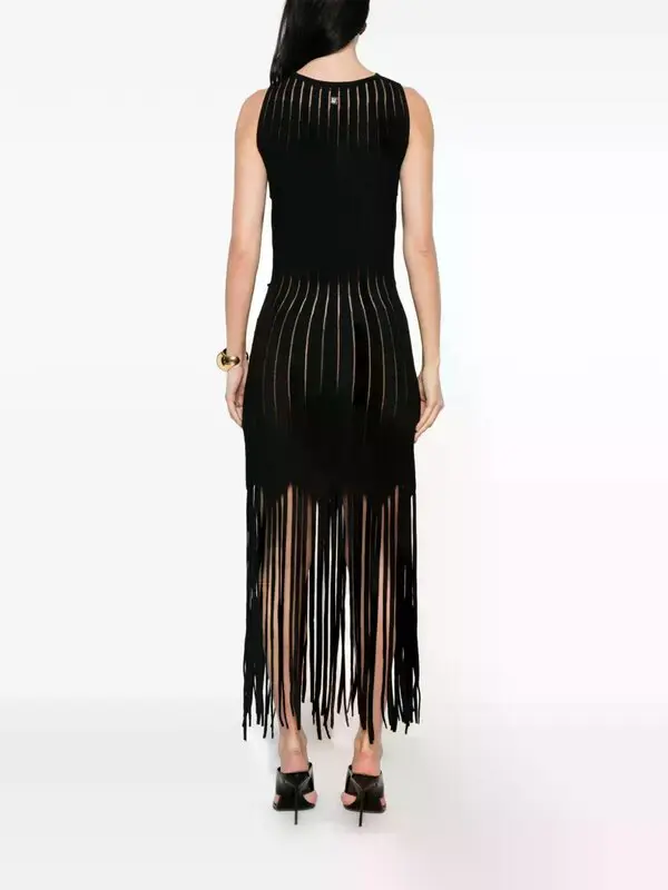 Balmain Fringed-hem Mini Dress