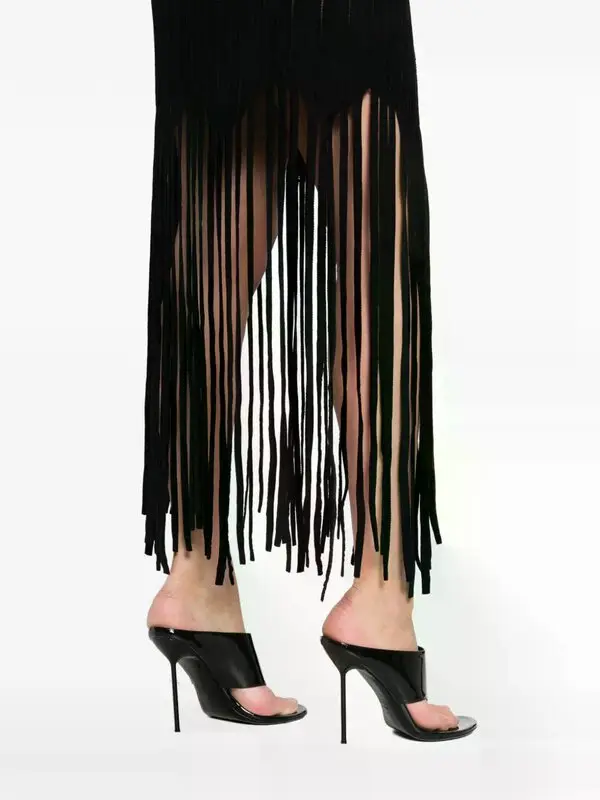 Balmain Fringed-hem Mini Dress