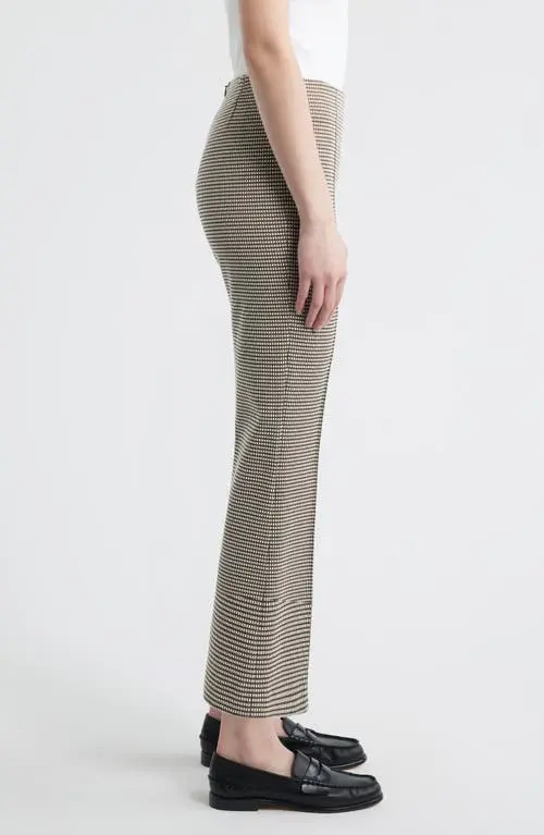 Rag & Bone Irina Ponte Kick Flare Trousers - Brown Grid