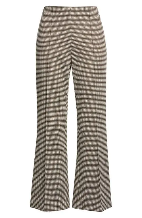 Rag & Bone Irina Ponte Kick Flare Trousers - Brown Grid