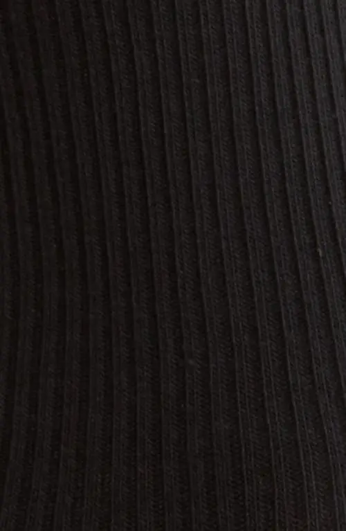 Nordstrom Lettuce Edge Quarter Crew Socks - Black