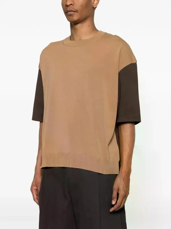 Comme Des Garçons Colour-block T-shirt - Brown