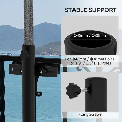 OUTSUNNY Patio Umbrella Holder