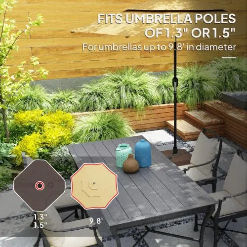 OUTSUNNY Patio Umbrella Base Holder - Brown
